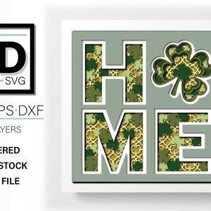 3D St. PATRICK'S Day HOME SVG - for Cricut - for Silhouette - Etsy