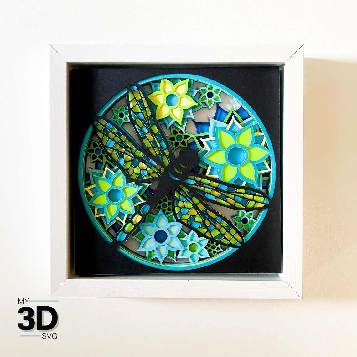 3D DRAGONFLY SVG Dragonfly Svg Shadow Box Svg Layered - Etsy