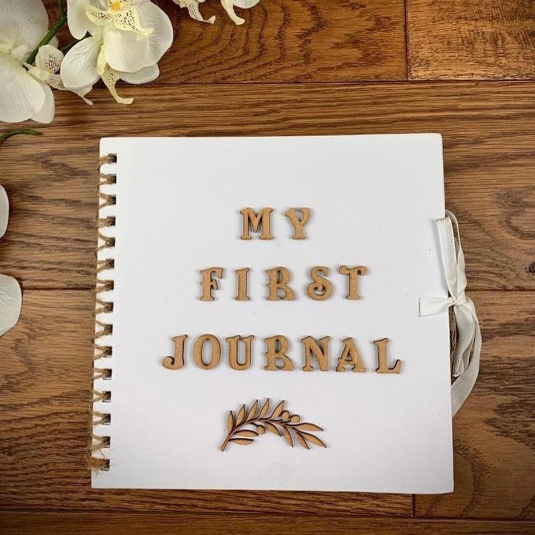 White "my First Journal" - Etsy