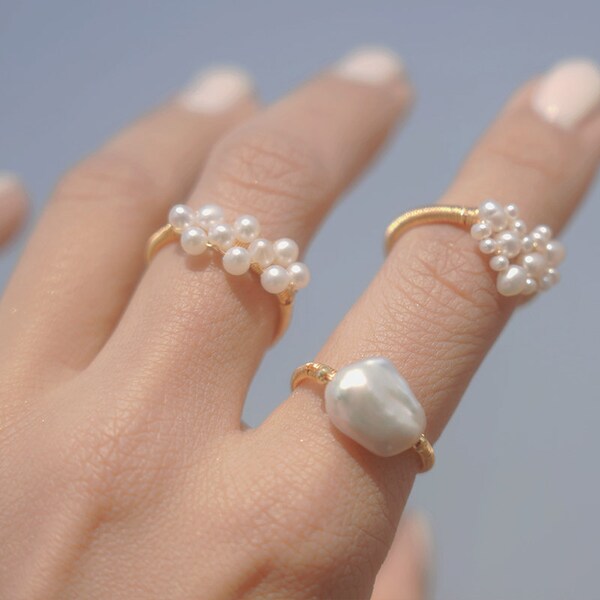 Big Pearl Ring - Etsy