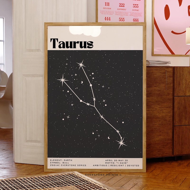Taurus Poster Digital - Etsy