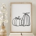 Pumpkin Line Art | Fall Prints | Fall Wall Art | Autumn Wall Art | Fall ...