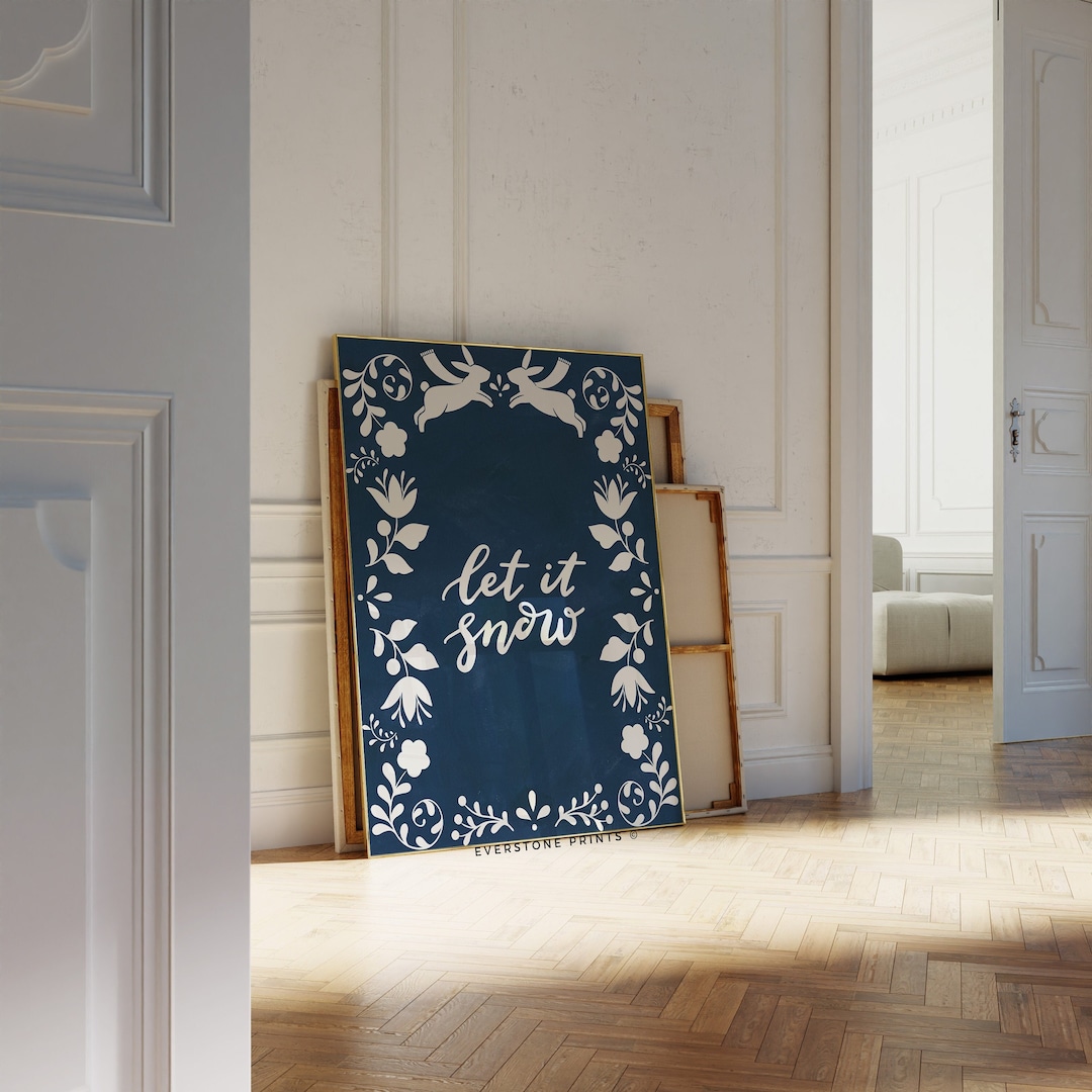 Let It Snow Printable Art | Merry Christmas Art, Holiday Printable ...