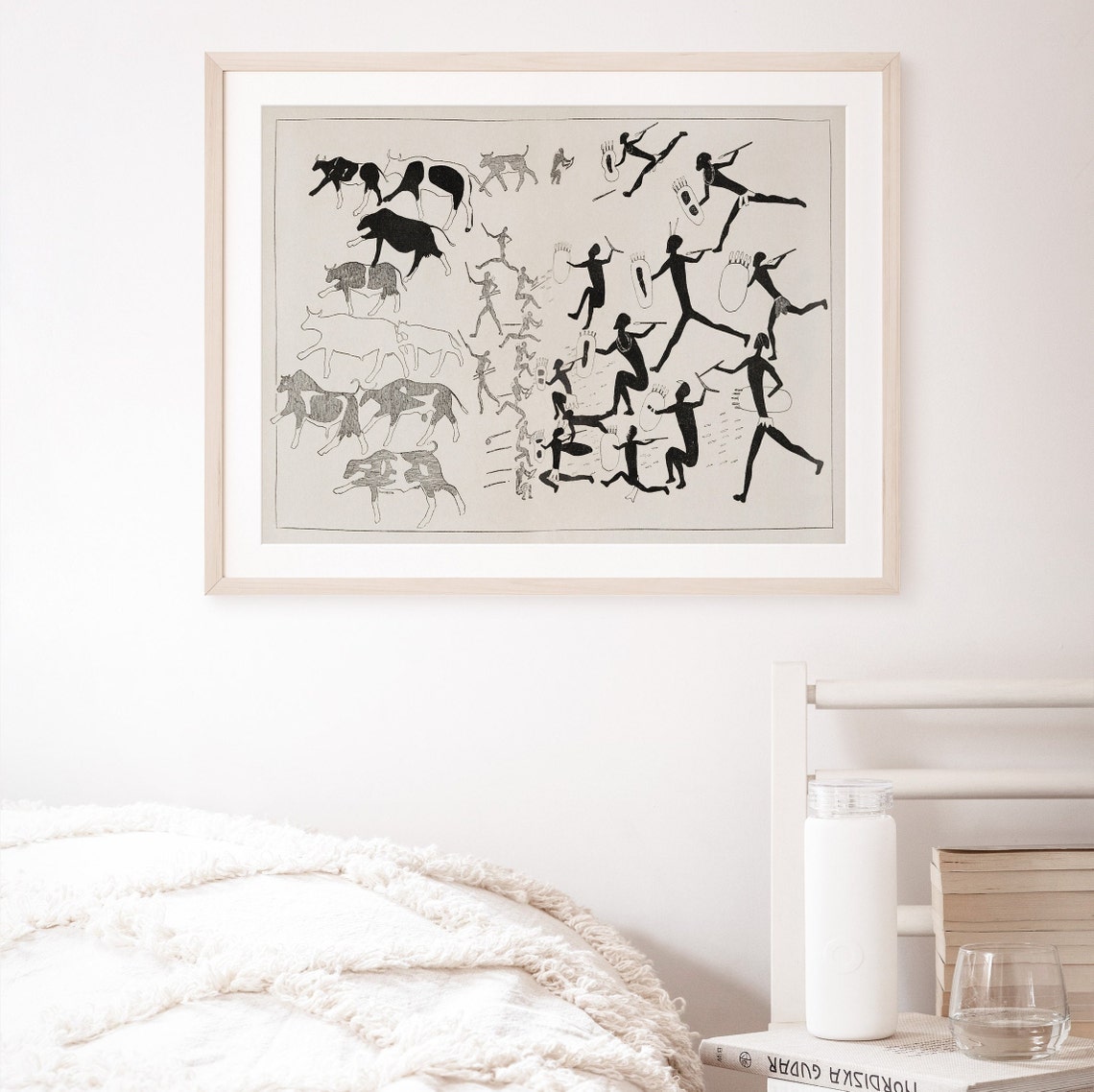 Cave Drawing Stone Age Wall Art Prehistoric Paleolithic - Etsy