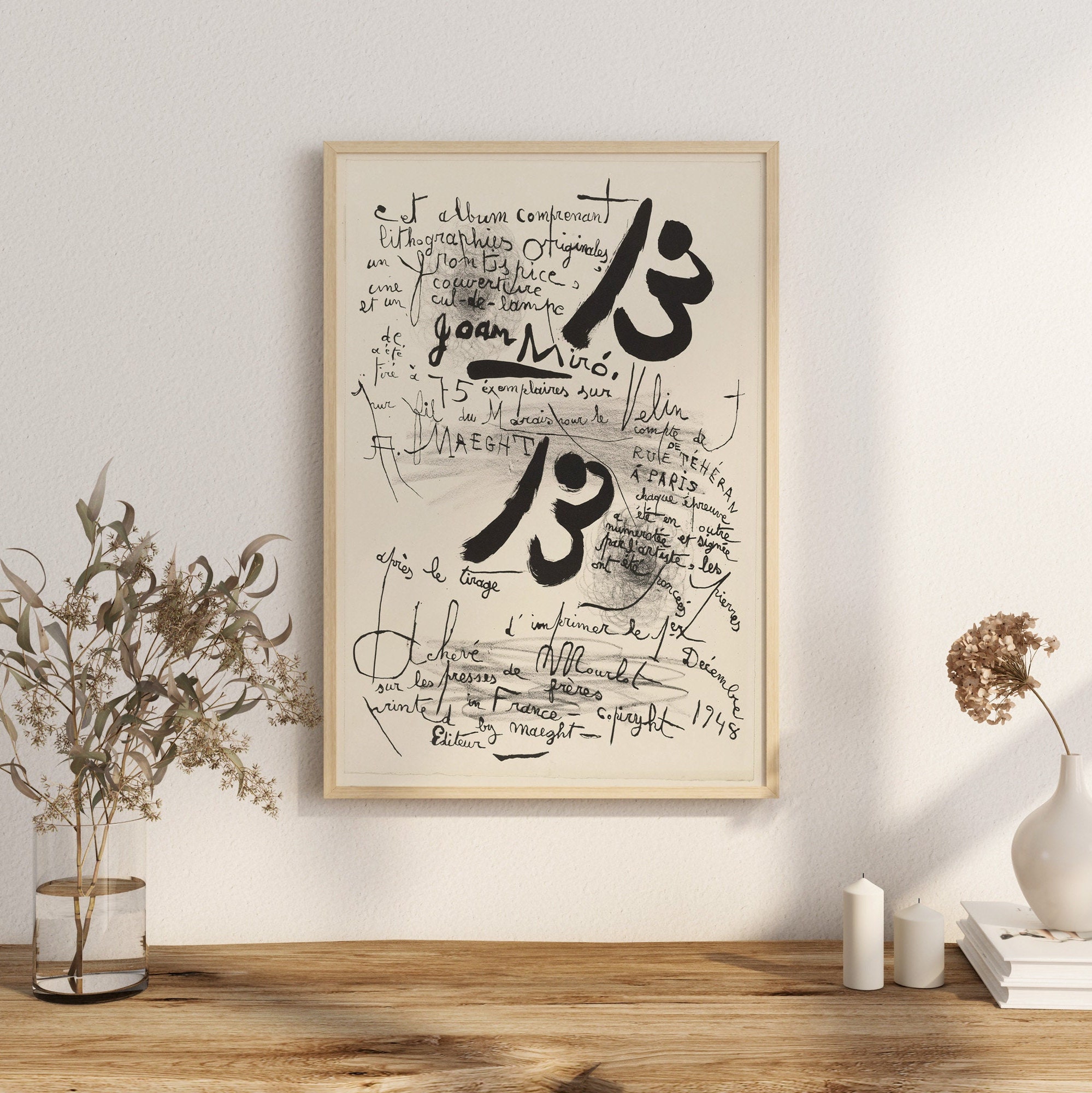 Joan Miro Album 13 Print Joan Miro Poster Exhibition Art - Etsy