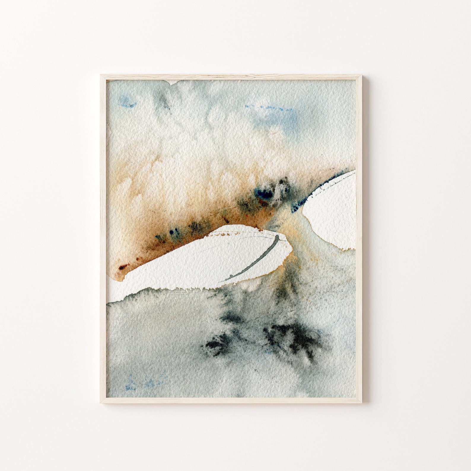 Abstract Watercolor Set of 2 Nordic Prints Contemporary - Etsy