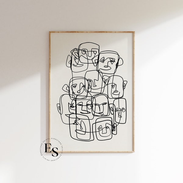 Continuous Line Art - Etsy