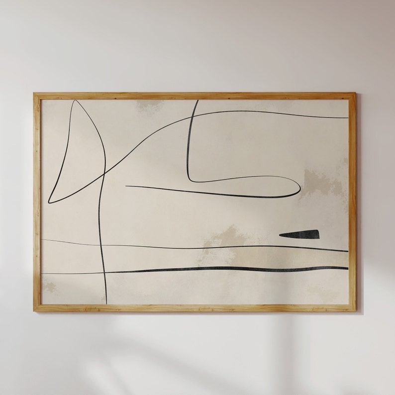 Black Line Art Print Black Abstract Art Gallery Wall Art - Etsy