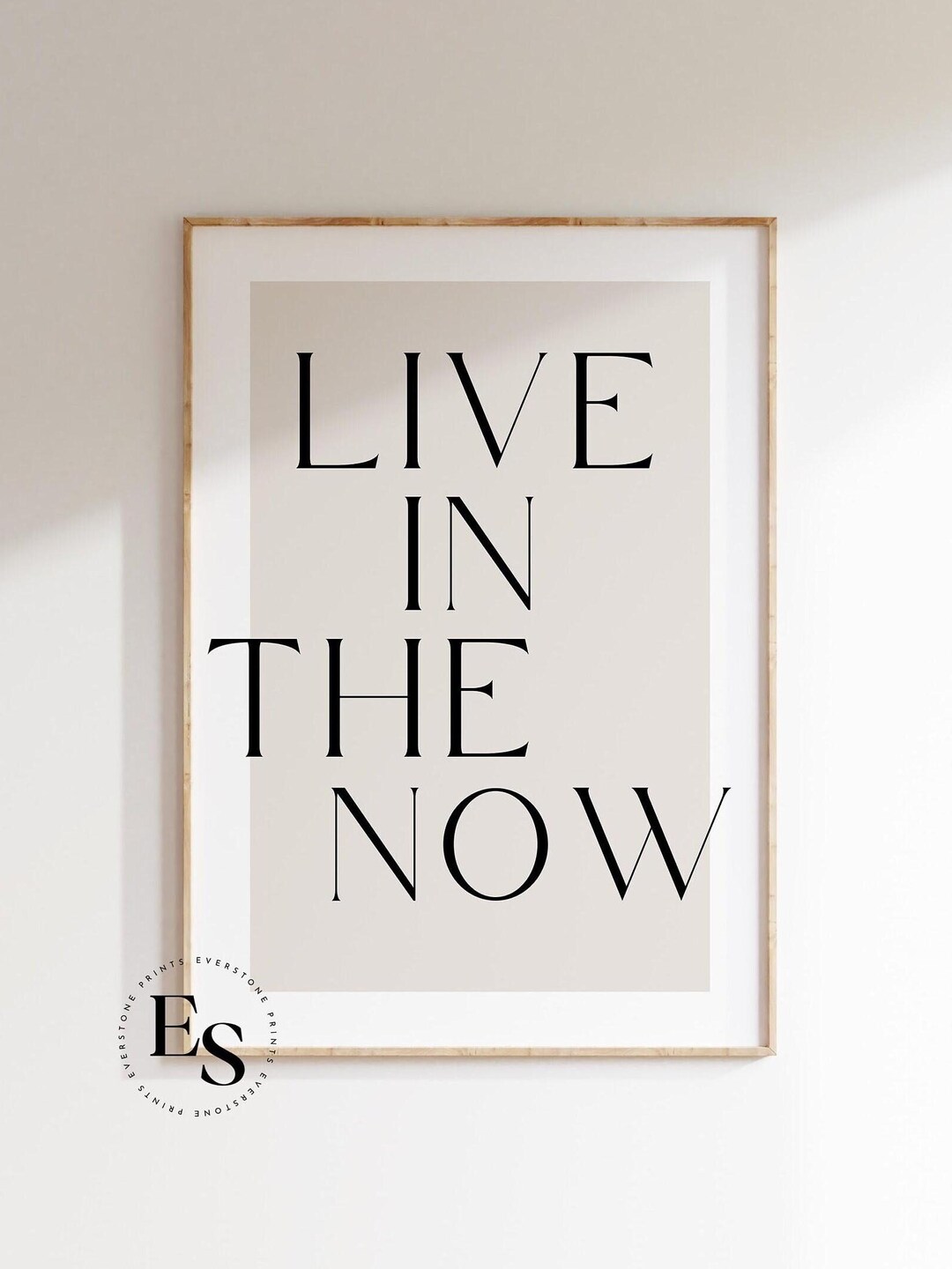 Live in the Now Print | Word Wall Art, Typography Wall Art, Wall Art ...