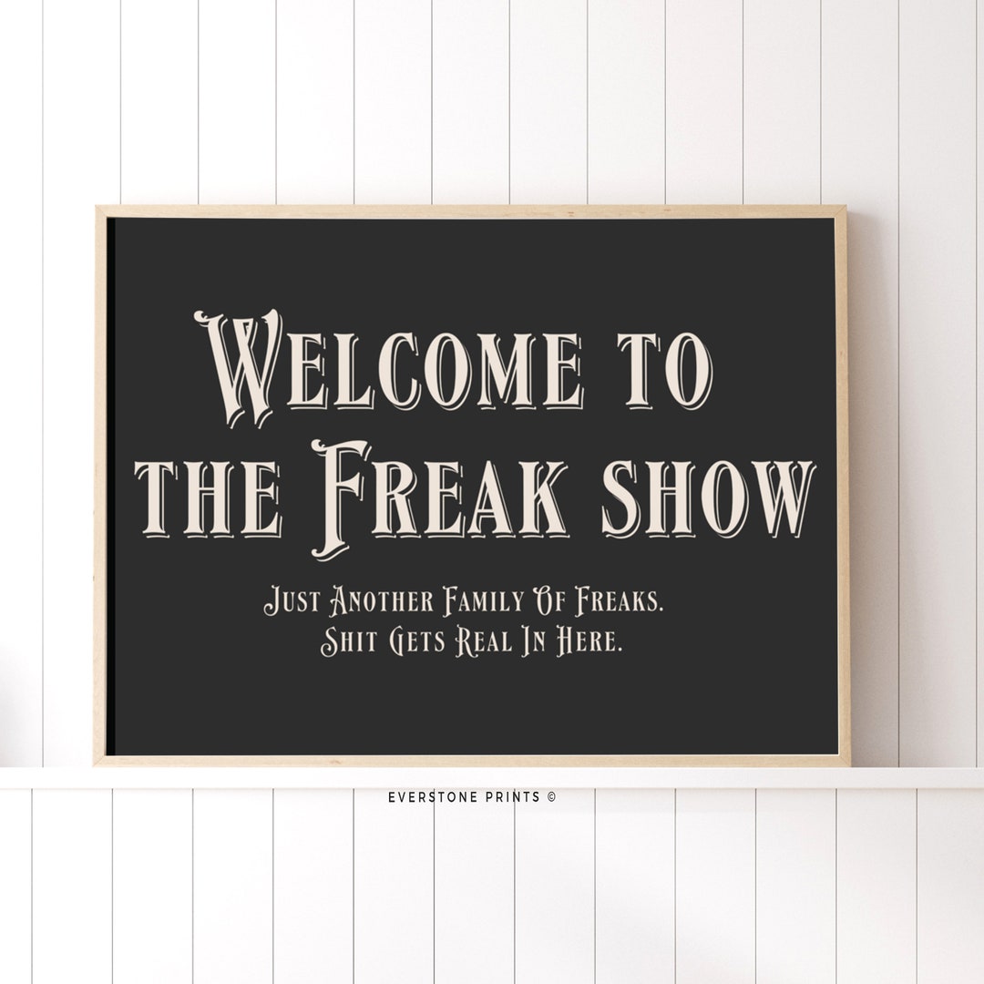 Welcome to the Freak Show | Halloween Wall Art | Witchy Wall Art ...
