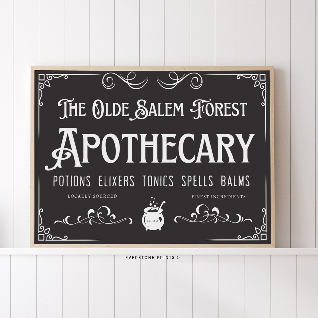 Apothecary Sign Art | Halloween Printable | Halloween Poster | Witchy ...