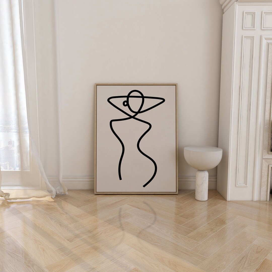Female Body Line Art | Body Line Art, Woman Body Print, Feminine Poster ...