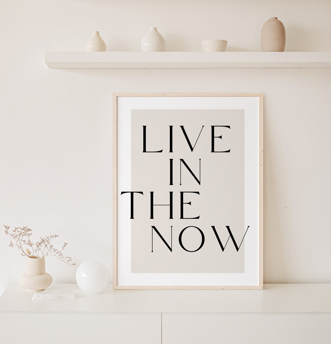 Live in the Now Print | Word Wall Art, Typography Wall Art, Wall Art ...