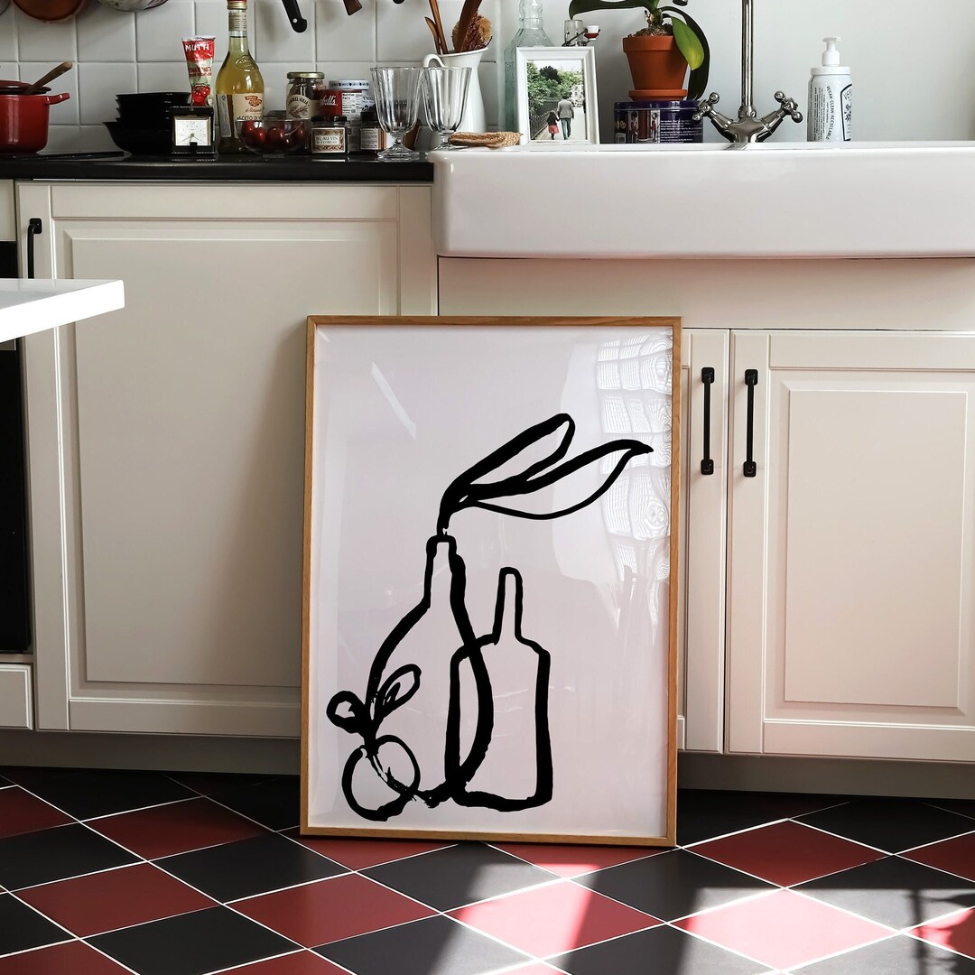 Kitchen Print | Minimalist Print, Food Art Print, Kitchen Poster ...