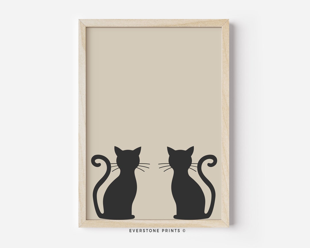 Black Cat Halloween Art | Halloween Wall Art | Halloween Poster ...