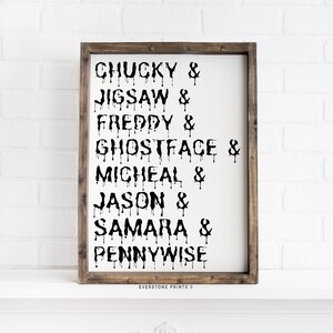 Horror Movie Names Art | Halloween Printable, Halloween Art, Spooky Art ...
