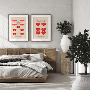 Vintage French Film Set | French Kiss Art, Heart Wall Art, Retro Art ...