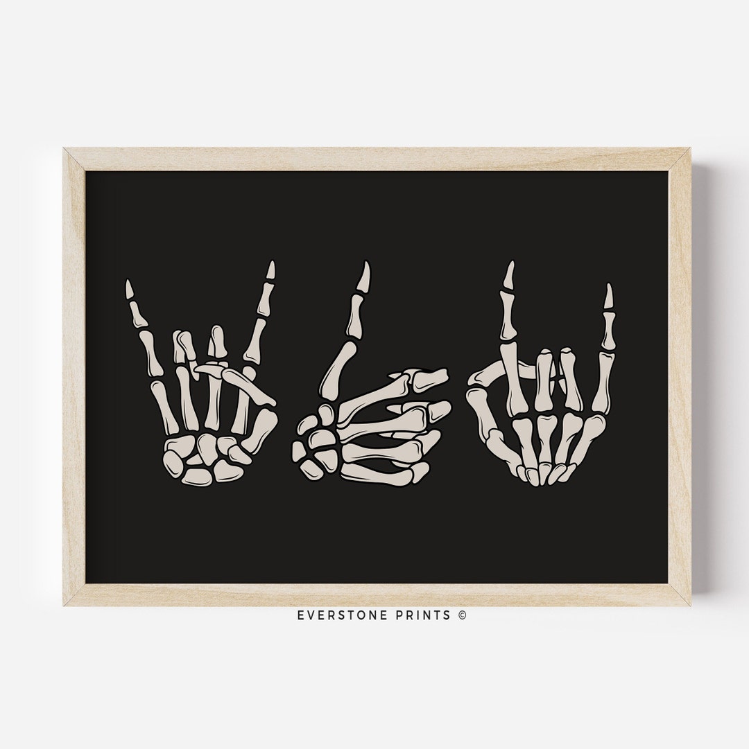 Skeleton Hands Halloween Art Skeleton Art Halloween Art Prints Skull