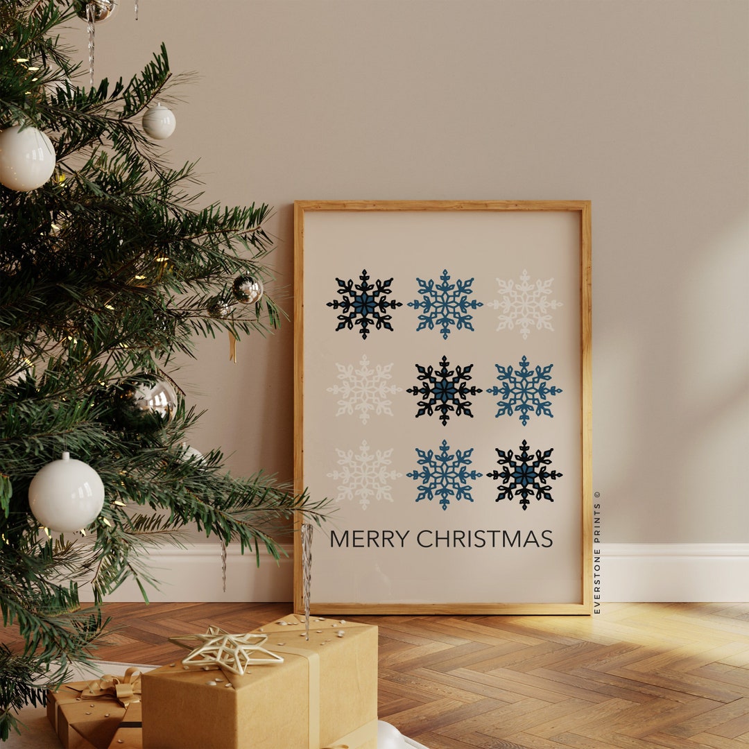 Blue Christmas Printable | Christmas Art, Holiday Wall Decor, Holiday ...