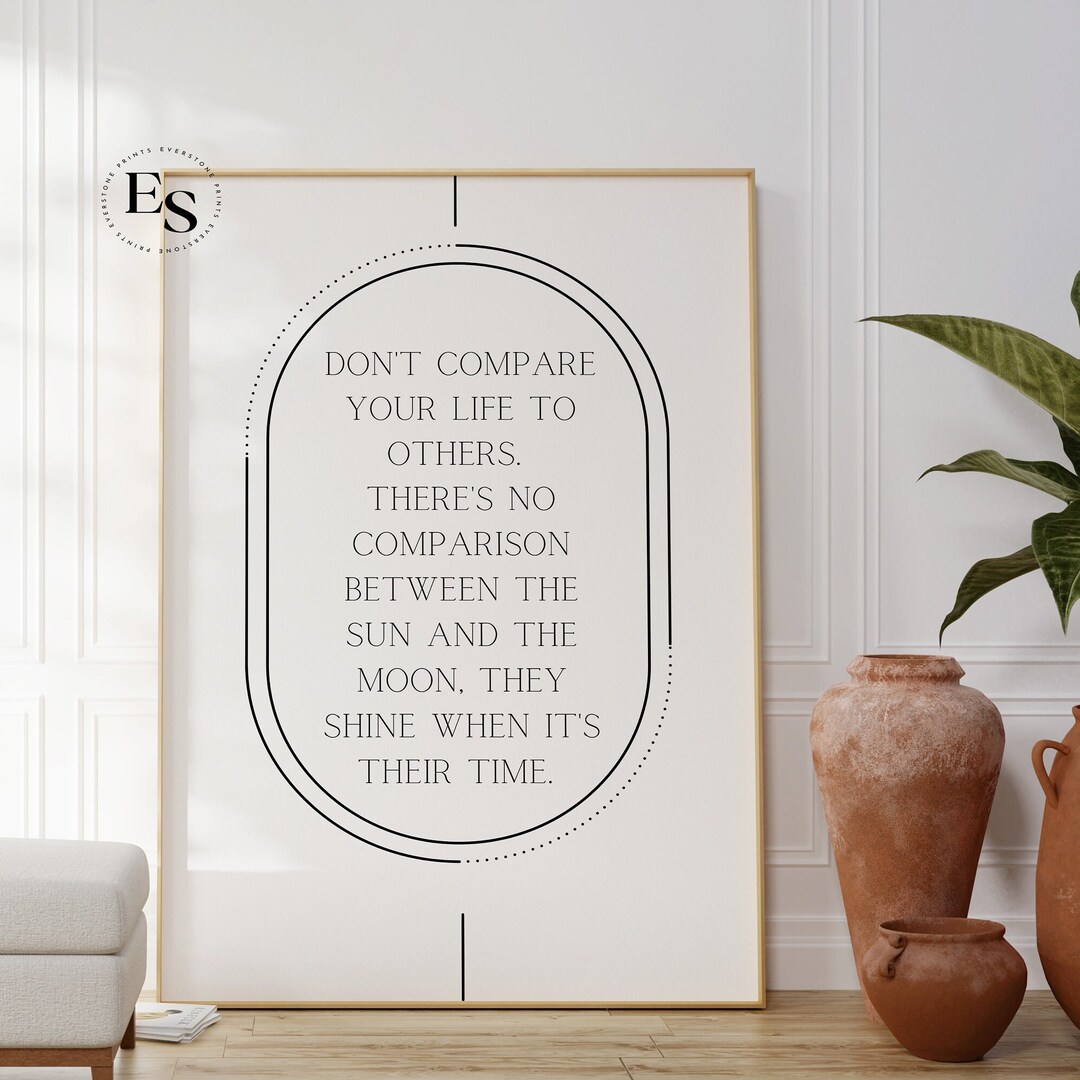 Sun and Moon Quote Print | Word Wall Art, Typography Wall Art ...