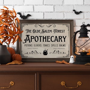 Halloween Apothecary Art | Halloween Wall Art | Halloween Poster ...