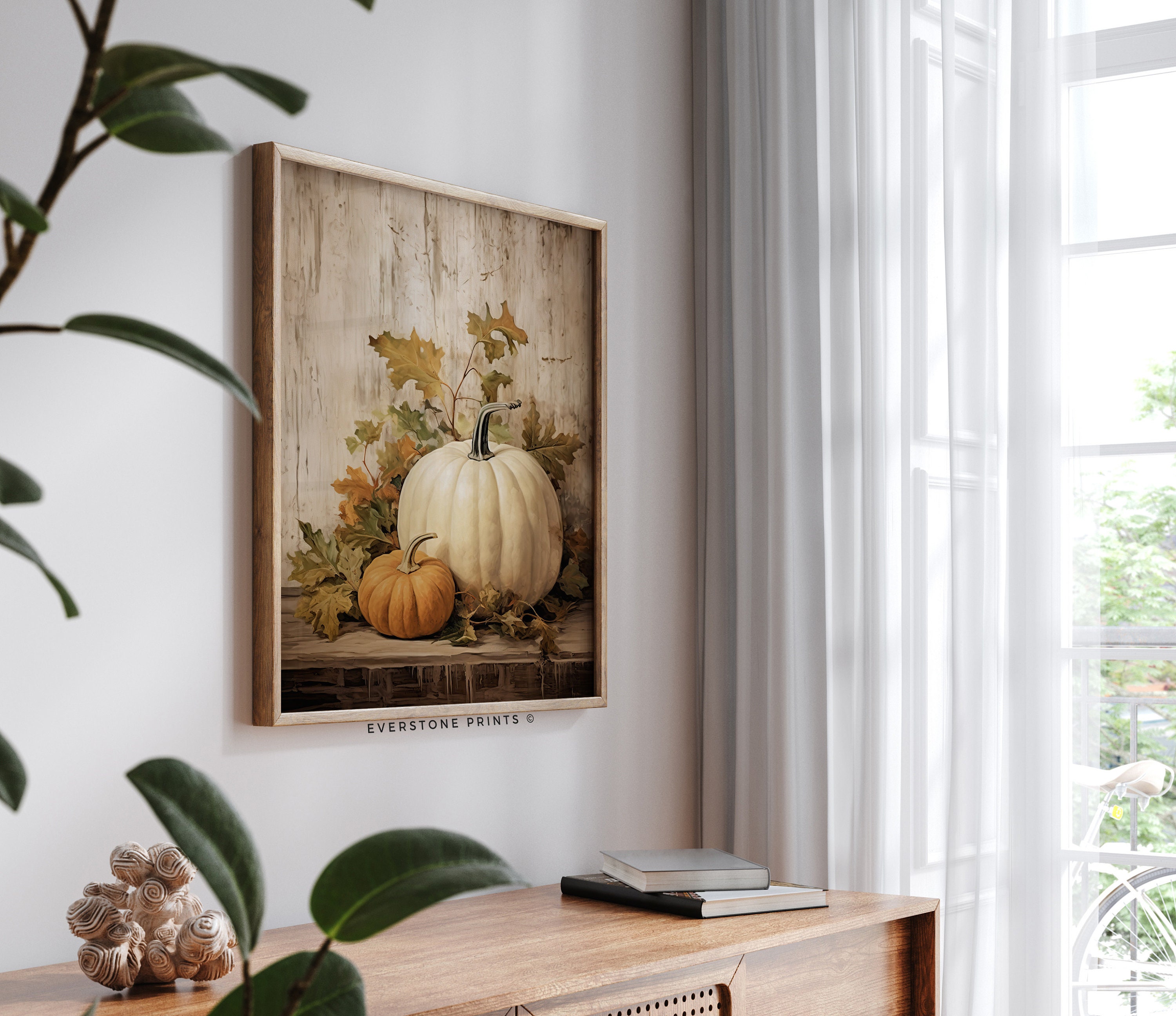 Rustic Fall Wall Decor Printable | Still Life Painting Rustic Fall Art ...