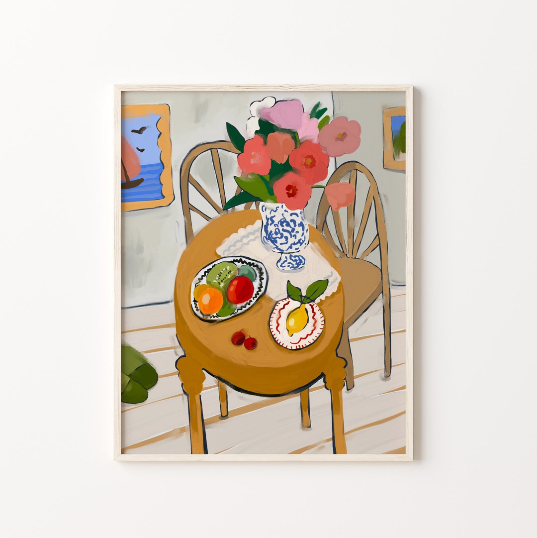 Kitchen Wall Art Still Life Art Kitchen Decor Floral Wall - Etsy