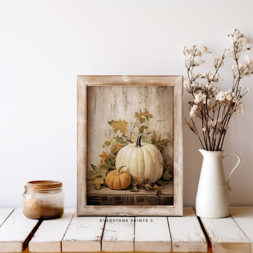 Rustic Fall Wall Decor Printable Still Life Painting Rustic Fall Art ...