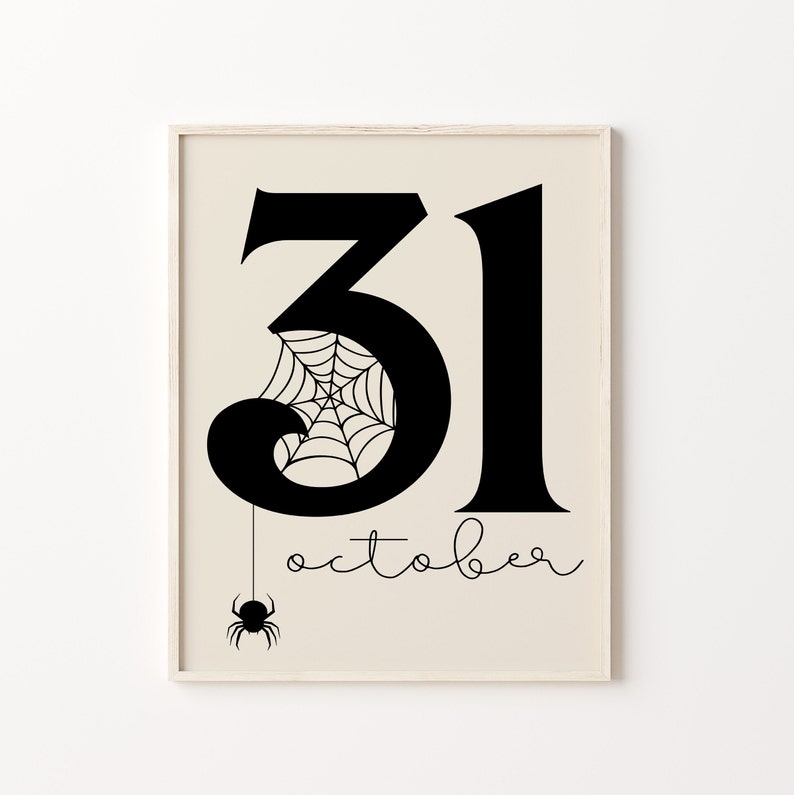 October 31 Halloween Art Halloween Wall Art Halloween Sign - Etsy