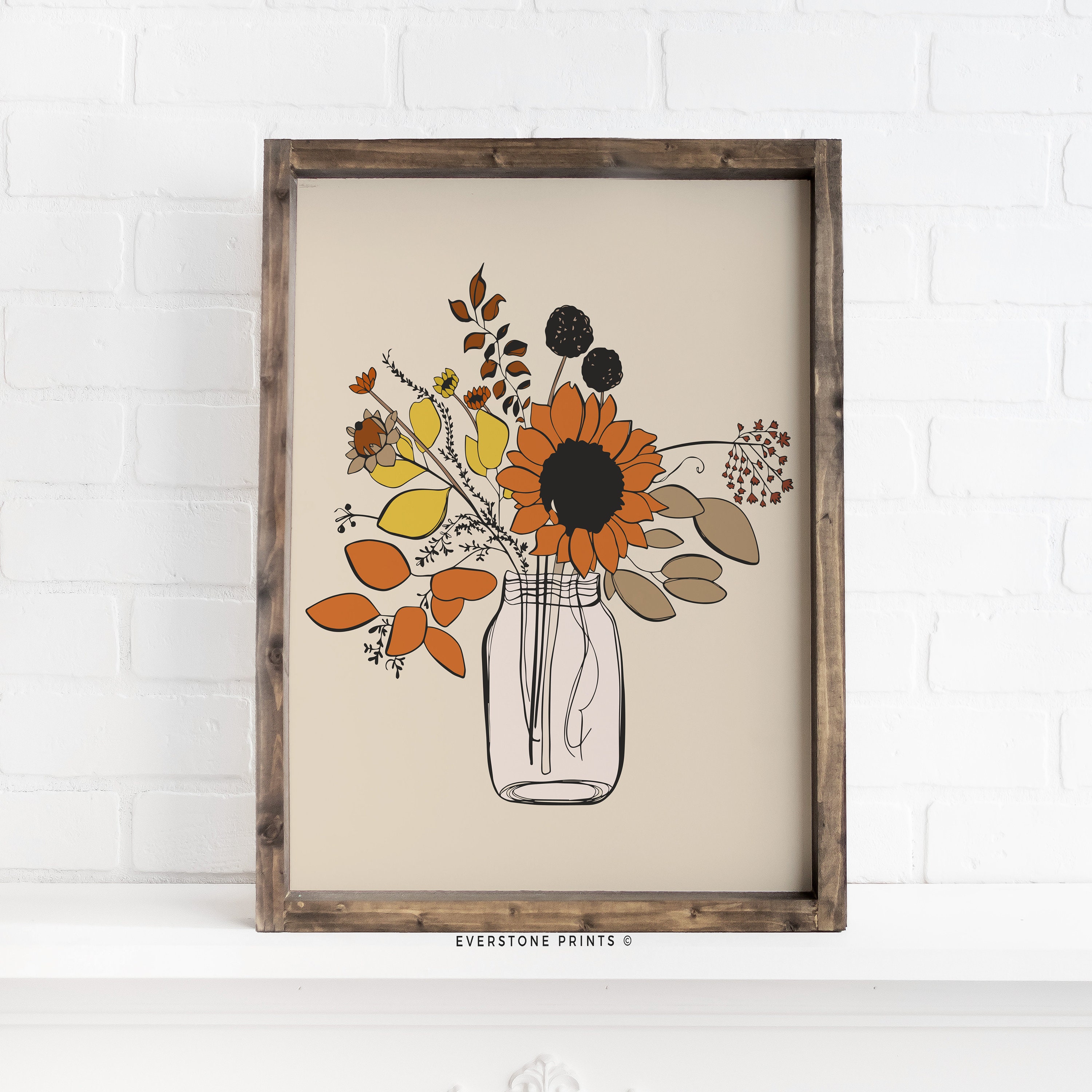 Floral Vase Print | Floral Print, Flower Print, Flower Abstract Art ...