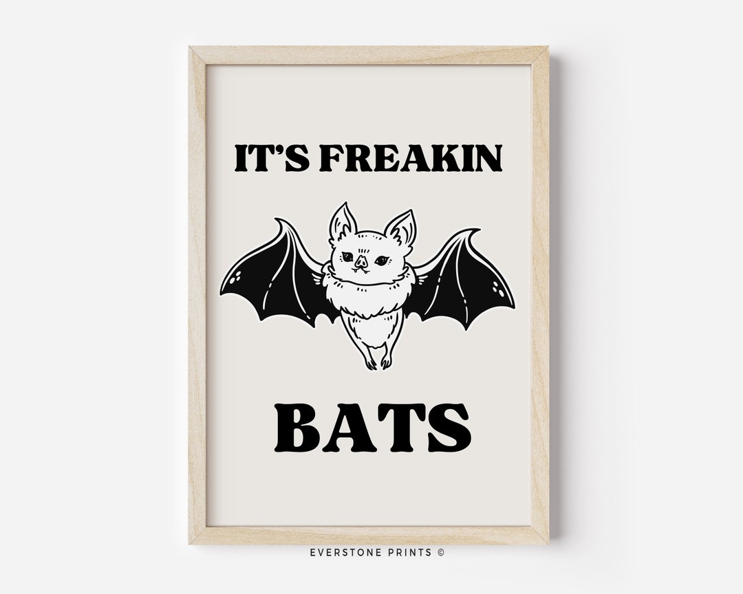 It's Freakin Bats Wall Art | Halloween Wall Art | Spooky Art Prints ...