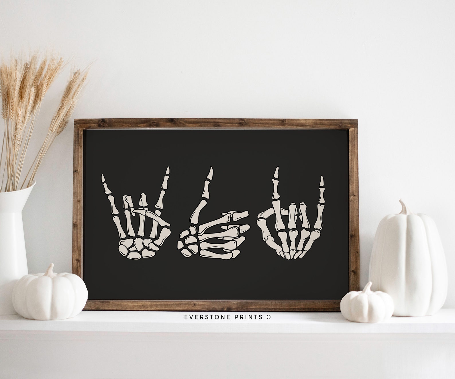 Skeleton Hands Halloween Art | Skeleton Art, Halloween Art Prints ...