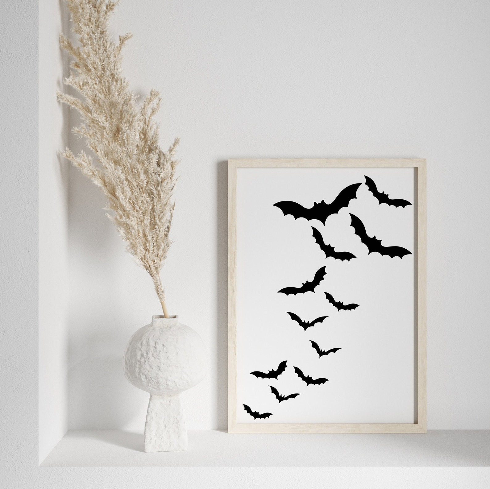 Halloween Bats Art Halloween Wall Art Halloween Poster - Etsy