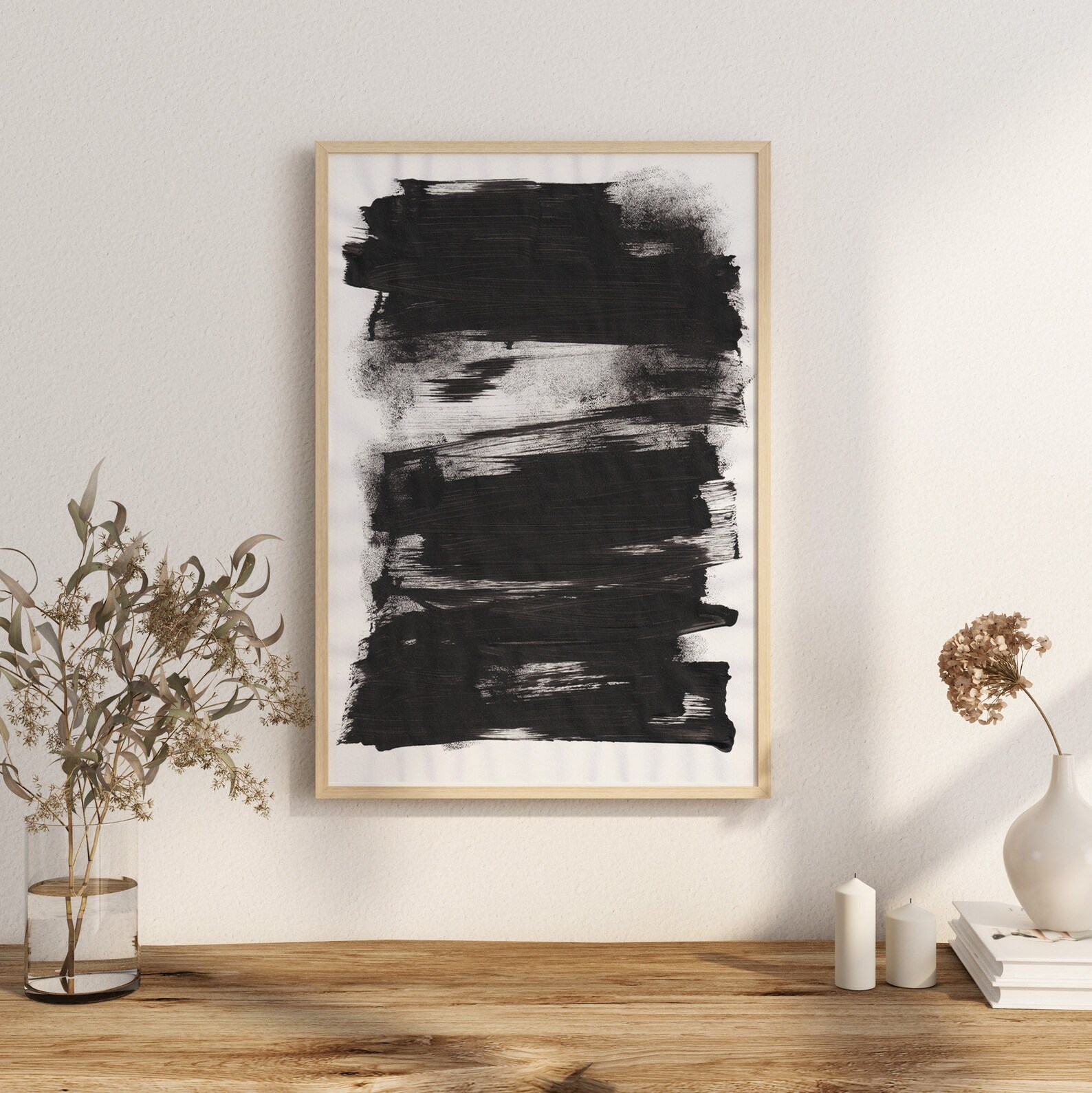 Black Abstract Wall Art Abstract Painting Modern Abstract - Etsy
