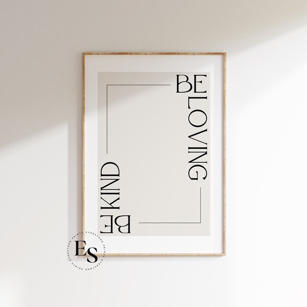 Be Kind Poster - Etsy