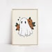 Retro Ghost Wall Art Halloween Wall Art Halloween Poster - Etsy