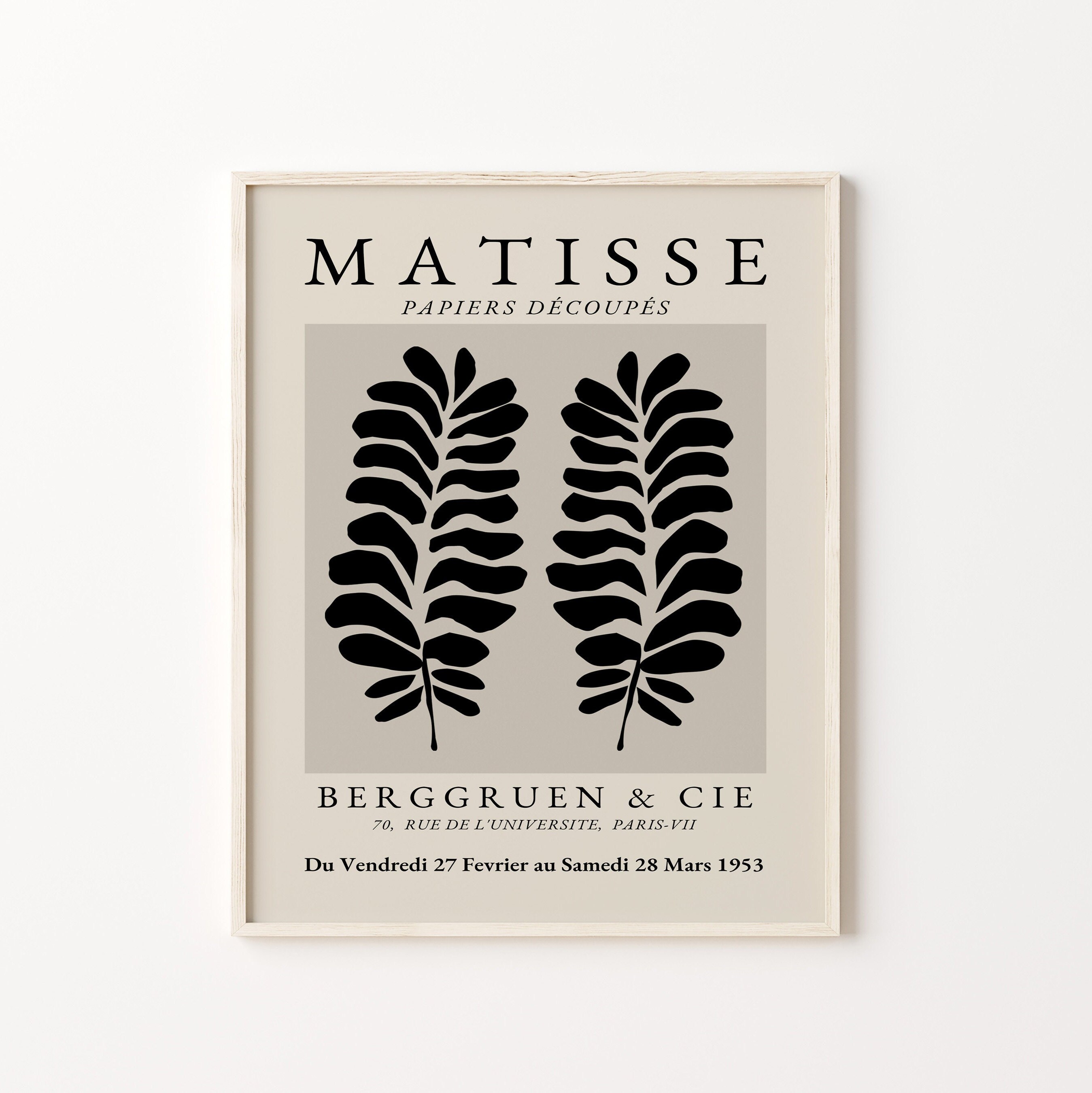 Matisse Exhibition Poster Set of 3 Matisse Wall Art Mid - Etsy