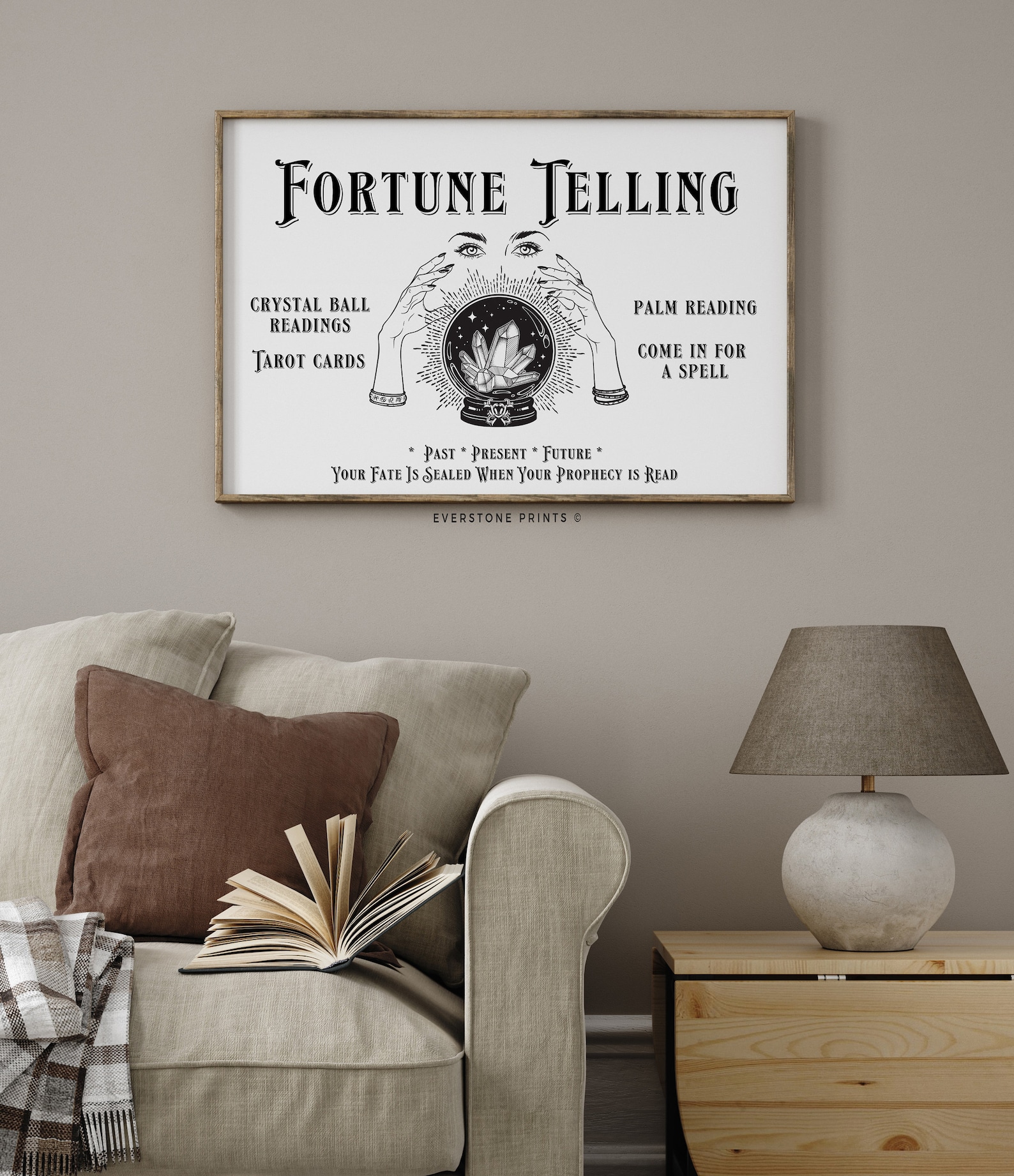 Fortune Telling Art | Halloween Wall Art | Witchy Wall Art | Spooky ...