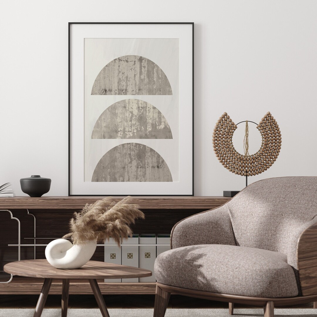 Modern Geometric Art Print | Gallery Wall Art, Mid Century Art, Minimal ...