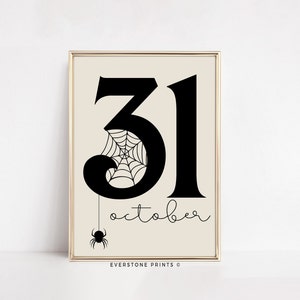 October 31 Halloween Art | Halloween Wall Art | Halloween Sign | Spooky ...