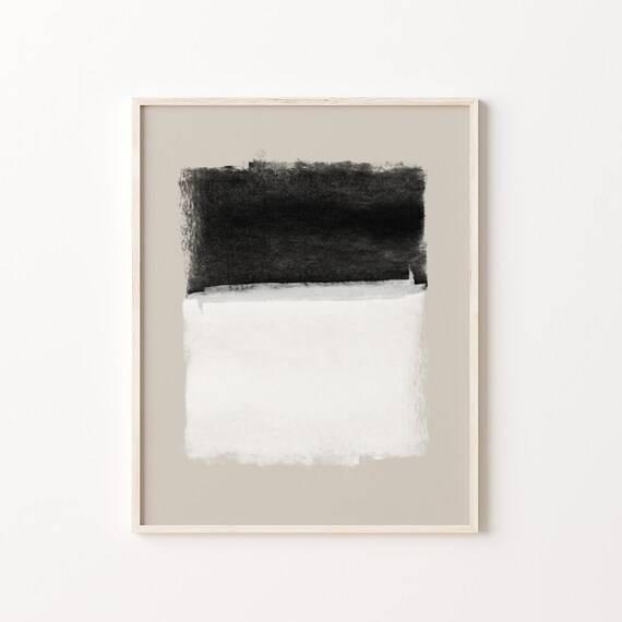 Black Abstract Art Print Minimal Prints Black White - Etsy