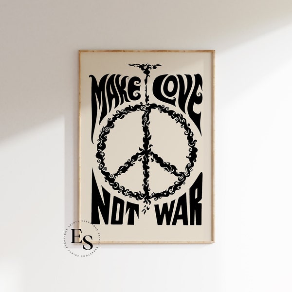 Make Love Not War - Etsy