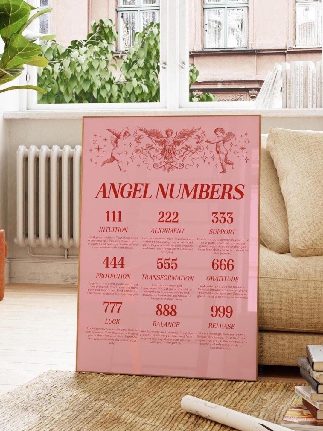 Angel Numbers Print | Protection Poster, Preppy Room Decor ...