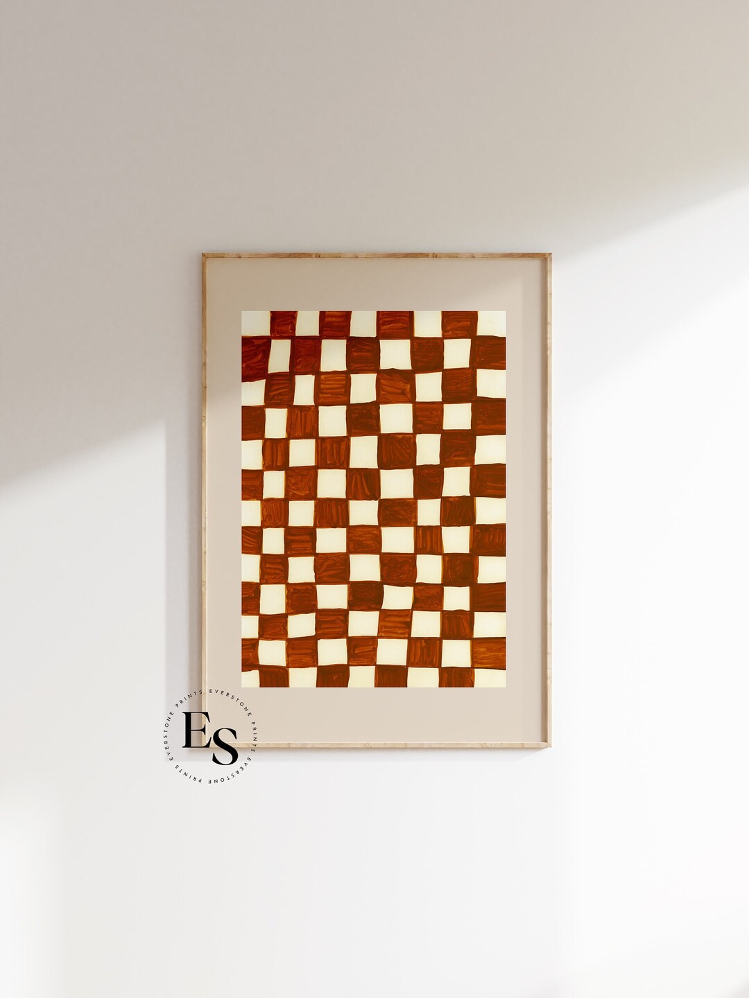 Checkered Wall Art Minimal Abstract Art Aesthetic Decor - Etsy