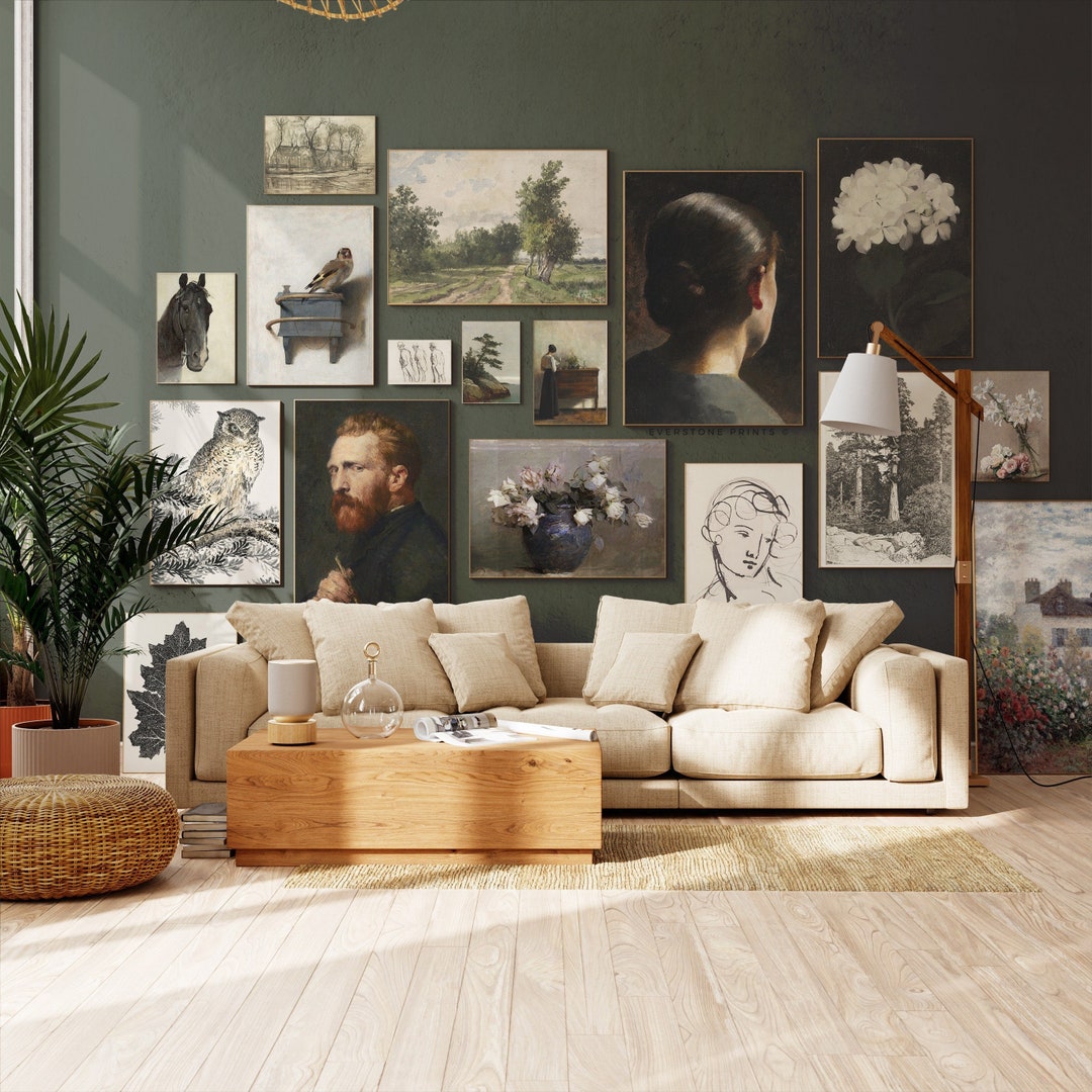Vintage Gallery Wall Print Set | Antique Prints, French Country Prints ...