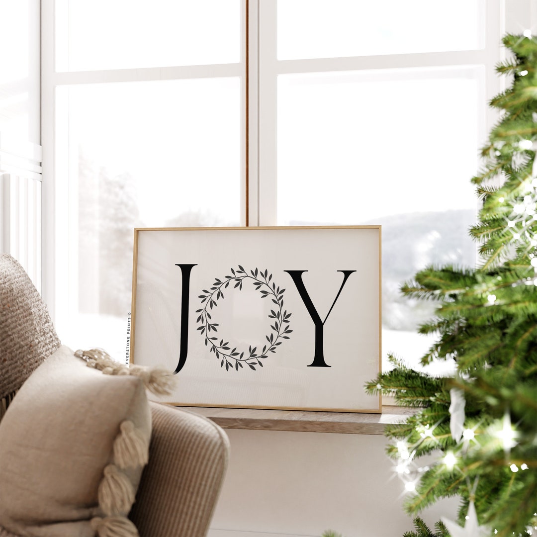 JOY Christmas Printable | Christmas Art, Christmas Quote, Holiday Art ...