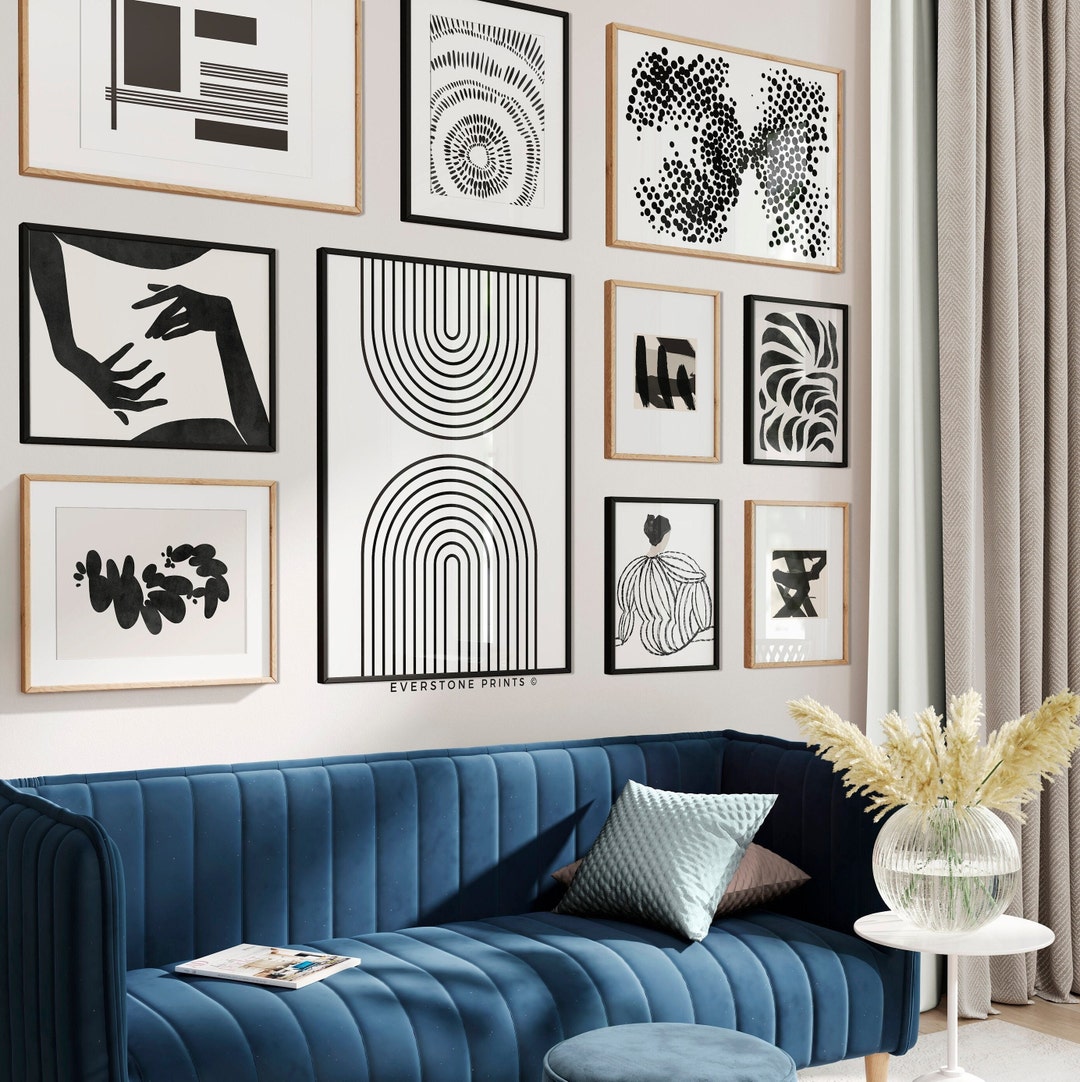 Modern Gallery Wall Set of 10 | Boho Bundle Print Set, Gallery Wall ...