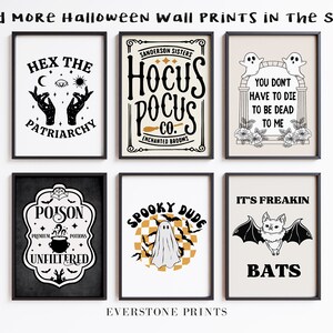 Set of 6 Vintage Halloween Prints | Halloween Wall Art | Spooky Print ...