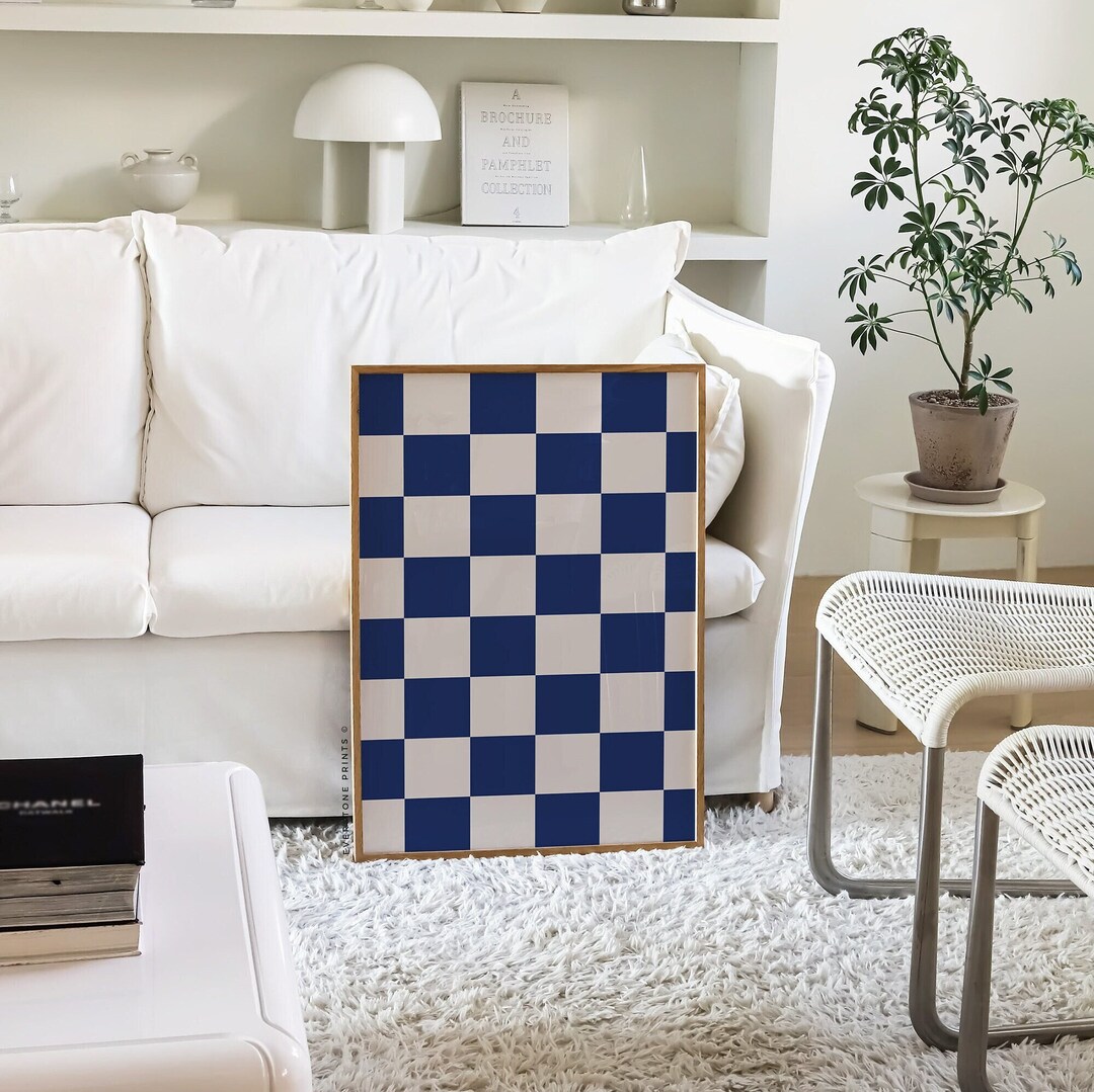 Checkered Wall Art | Retro Wall Art, Groovy Prints, Large Wall Art ...