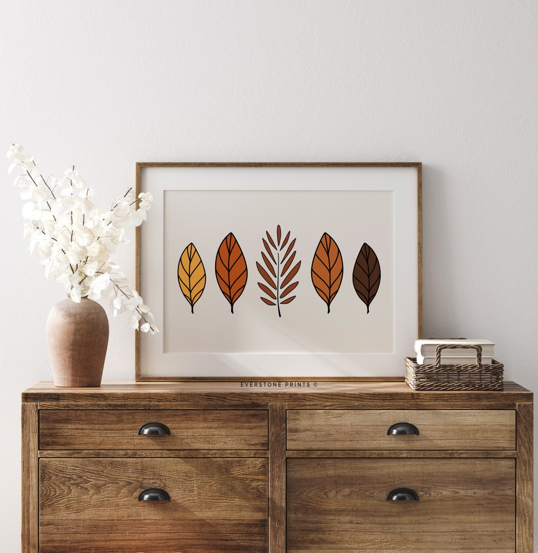 Autumn Leaves Print | Autumn Wall Art | Fall Printable Art | Fall Wall ...
